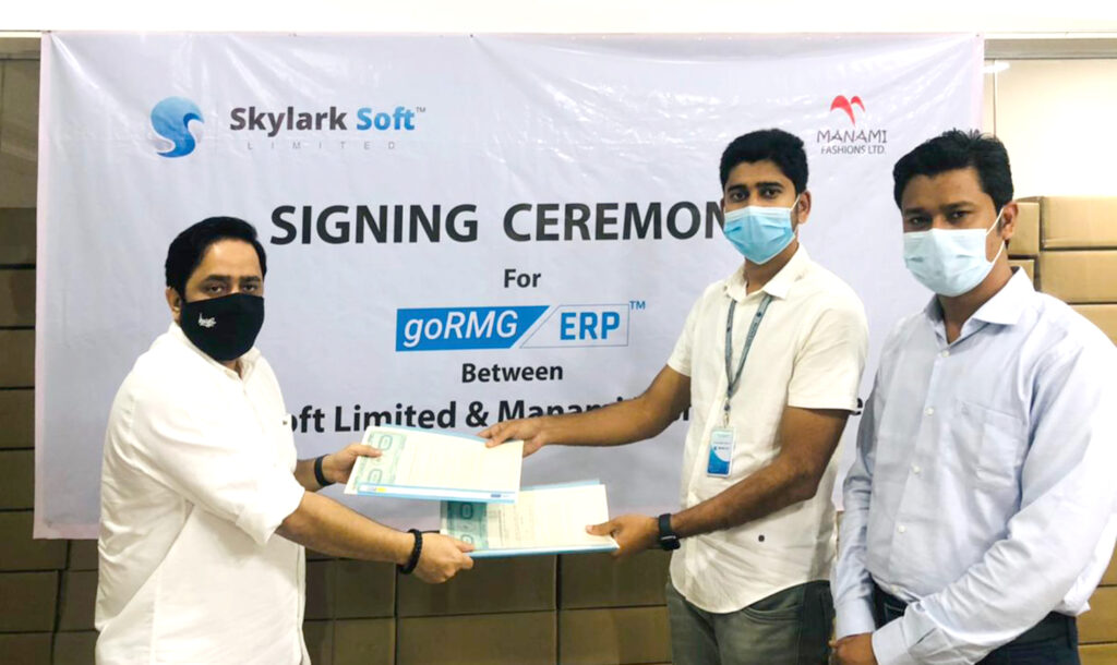 Skylark Soft Limited and Manami Fashions Limited signed “goRMG ERP” implementation agreement